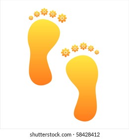God Foot Print Vector Illustration Stock Vector (Royalty Free ...