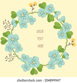 1,093 Forget me not circle Images, Stock Photos & Vectors | Shutterstock