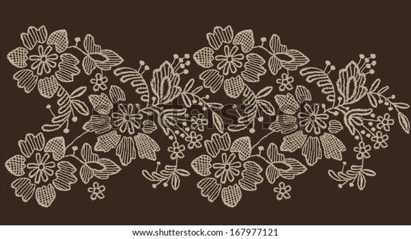 Floral Lace Vector Pattern Stock Vector (Royalty Free) 167977121 ...