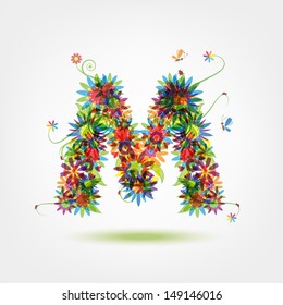 Floral Letter Your Design Stock Vector (Royalty Free) 149146067