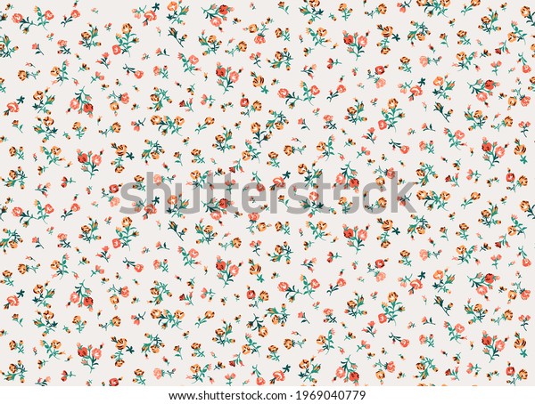 Floral Liberty Pattern Plant Background Fashion Stock Vector (Royalty ...