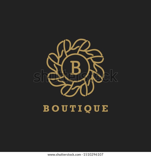 Floral Luxury Logo Vector Stock Vector (Royalty Free) 1510296107 ...