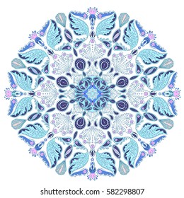 Floral Medallion Pattern Stock Vector (Royalty Free) 582298807 ...