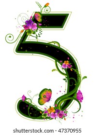 3,702 Floral number 5 Images, Stock Photos & Vectors | Shutterstock