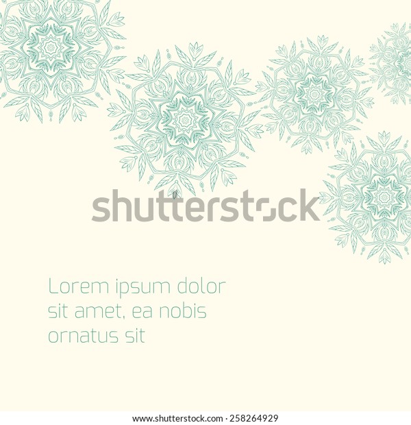 Floral Ornament Vector Illustration Text Placeholder Stock Vector ...