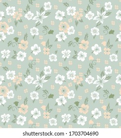 Floral Pattern Flower On Navy Background Stock Vector (Royalty Free ...