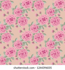 Floral Pattern One Stroke Painting Imitation Stock Vector (Royalty Free ...