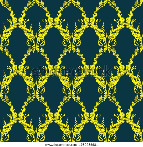 Floral Rococo Vintage Seamless Pattern Classic Stock Vector (Royalty ...
