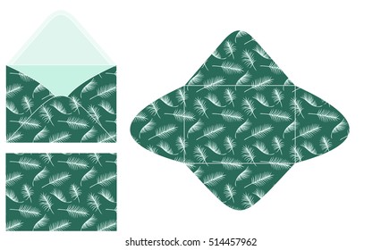 Floral Seamless Envelope Template Stock Vector (Royalty Free) 514457962 ...