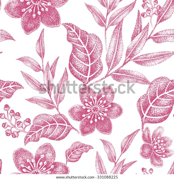 Floral Seamless Pattern Design Fabrics Textiles Stock Vector (Royalty ...