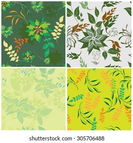 Floral Seamless Pattern Illustration Flower Single Stock Vector ...