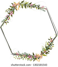 Floral Side Border Design Stock Vector (Royalty Free) 1302181543