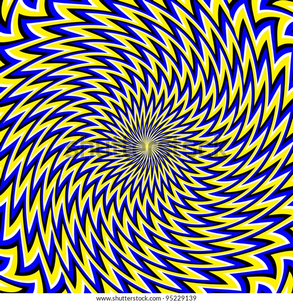Floral Spin Wheel Motion Illusion: vector de stock (libre de regalías ...