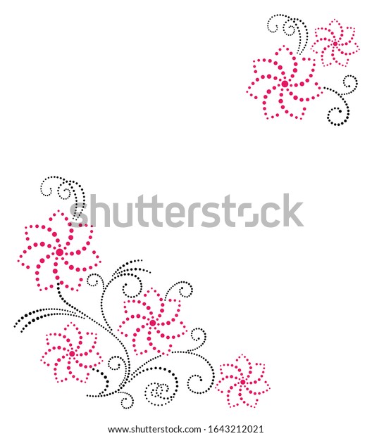Floral Vector Element Greeting Card Corner Stock Vector (Royalty Free ...