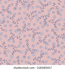 Floral Vector Print Small Flowers On Stock Vector (Royalty Free ...