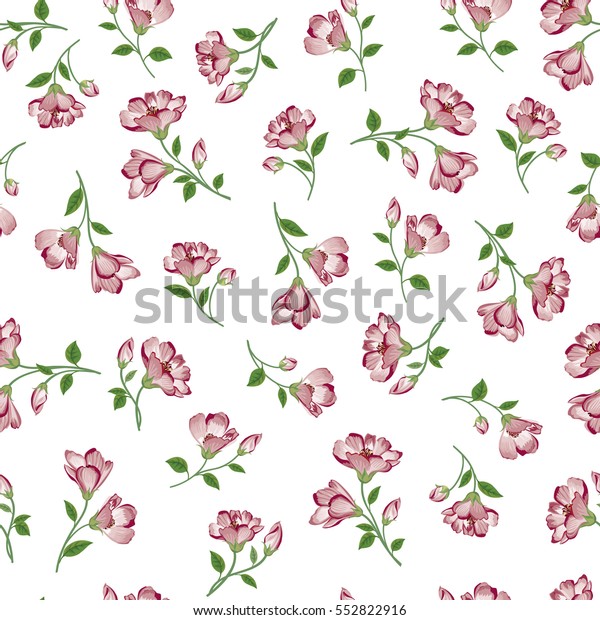 Floral White Pattern Flower Seamless Background Stock Vector (Royalty ...