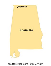 Florence Alabama Locate Map: เวกเตอร์สต็อก (ปลอดค่าลิขสิทธิ์) 210539707 ...