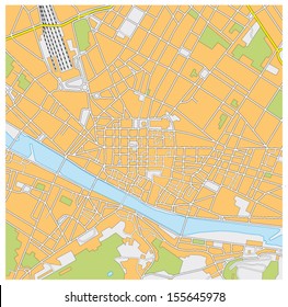 Florence City Map Stock Vector (Royalty Free) 155645978 | Shutterstock