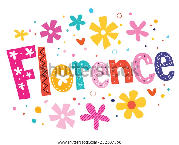 Florence Vector Lettering Decorative Type Stock Vector (Royalty Free ...