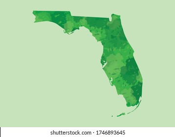 270 Florida green shape state Images, Stock Photos & Vectors | Shutterstock