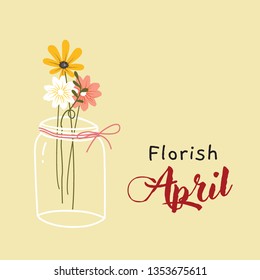 Florish April Design Stock Vector (Royalty Free) 1353675611 | Shutterstock