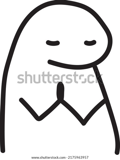 Flork Meme Praying Religious Zen Ilustration 库存矢量图（免版税）2175963957 ...