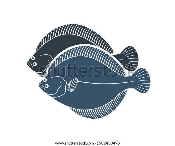 Flounder Logo Isolated Flounder On White Stock Vector (Royalty Free ...