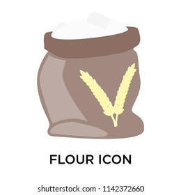 Flour Icon Vector Isolated On White Stock Vector (Royalty Free ...