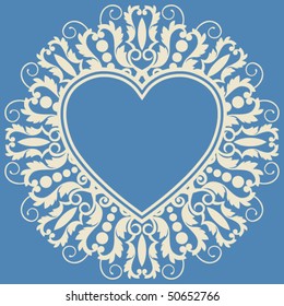Flourish Heart Frame Stock Vector (Royalty Free) 50652766