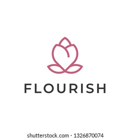 Flourish Logo Design Template Stock Vector (Royalty Free) 1326870074 ...