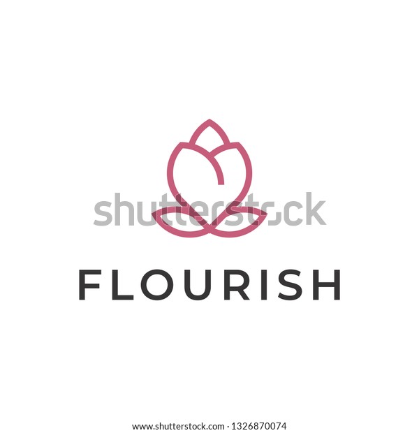 Flourish Logo Design Template Stock Vector (Royalty Free) 1326870074 ...