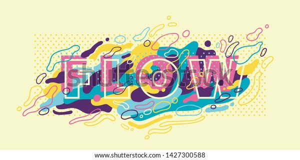 Flow Abstract Banner Design Typography Colorful Stock Vector (Royalty ...