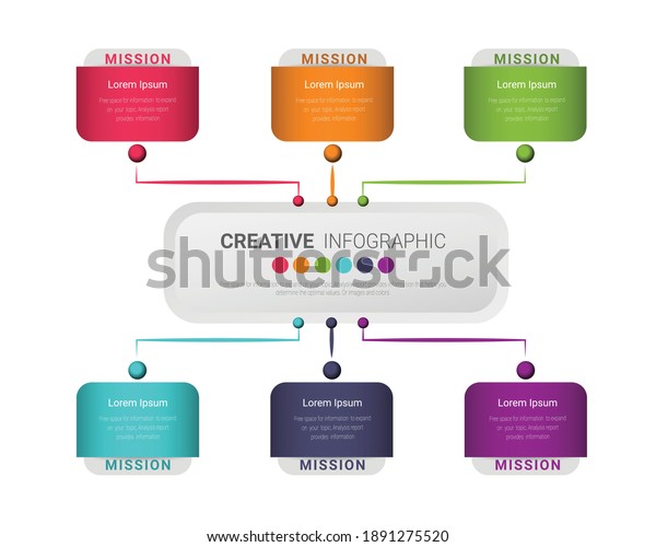Flow Chart 1 Levels Infographic Template: vetor stock (livre de ...