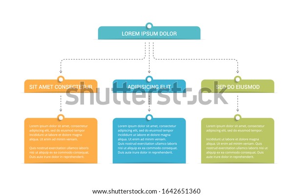 Flow Chart 3 Levels Infographic Template Stock Vector (Royalty Free ...