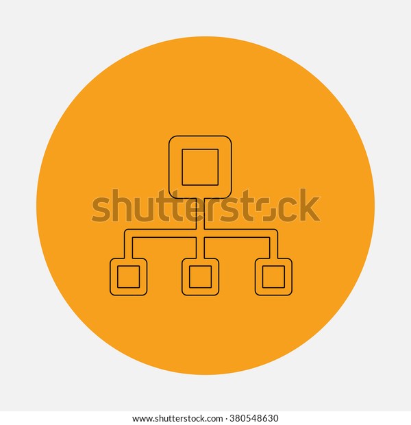 Flow Chart Outline Vector Icon On Stock Vector (Royalty Free) 380548630 ...