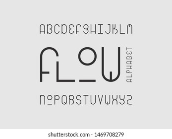 Flow Font Vector Alphabet Letters Typeface Stock Vector (Royalty Free ...
