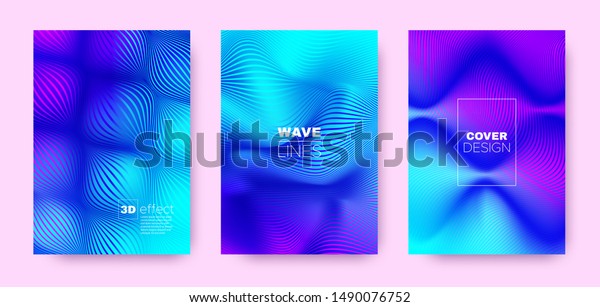 Flow Stripe Poster Colorful Design Covers Stock Vector (Royalty Free ...