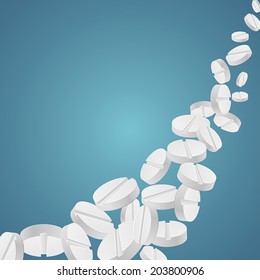Flow Tablets On Blue Background Stock Vector (Royalty Free) 203800906 ...