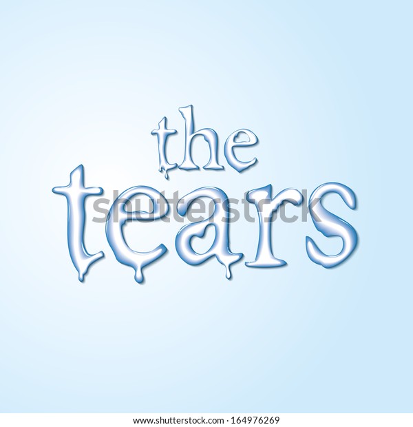 Flow Water Text Tears Vector Illustration Stock Vector (Royalty Free ...