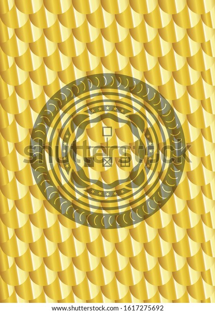 Flowchart Icon Inside Gold Emblem Scales Stock Vector (Royalty Free ...