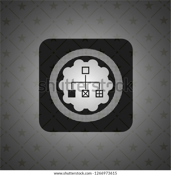 Flowchart Icon Inside Retro Style Black Stock Vector (Royalty Free ...
