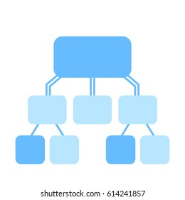 Flowchart Vector Template Blue On White Stock Vector (Royalty Free ...