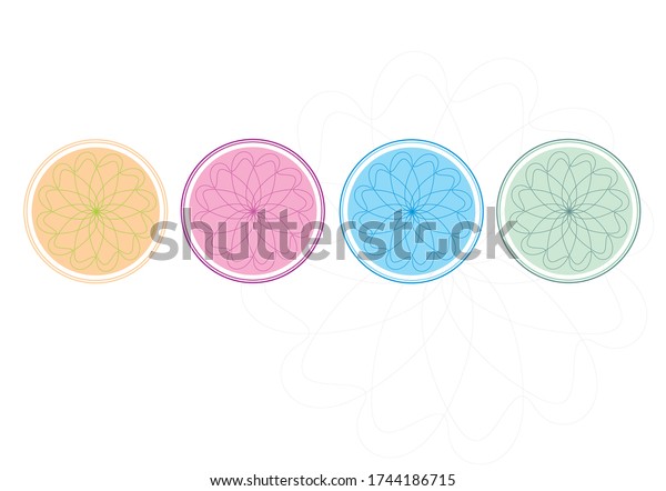 Flower Abstract Icon Cooperation Identity Design Stock Vector (Royalty ...