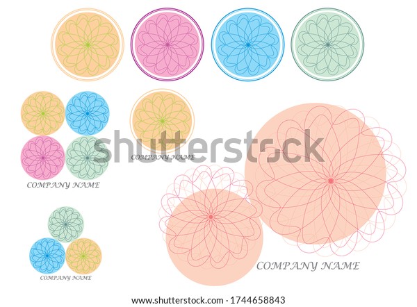 Flower Abstract Icon Cooperation Identity Design Stock Vector (Royalty ...