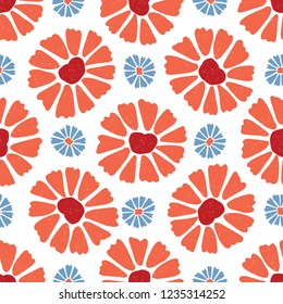 Flower All Over Print Vector Colorful Stock Vector (Royalty Free ...