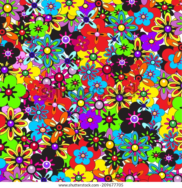 Flower Background Bright Abstract Flowers Stock Vector (Royalty Free ...