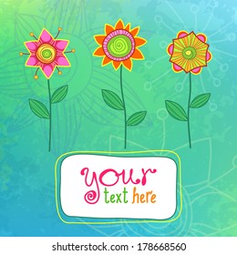 Flower Background Floral Vector Card Stock Vector (Royalty Free ...