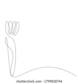 Flower Background One Line Drawing Vector: เวกเตอร์สต็อก (ปลอดค่า ...
