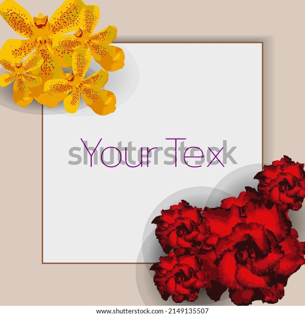 Flower Banner Backgroundcute Poster Stock Vector (Royalty Free ...