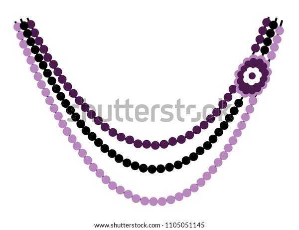 Flower Beaded Necklace Stock Vector (Royalty Free) 1105051145 ...